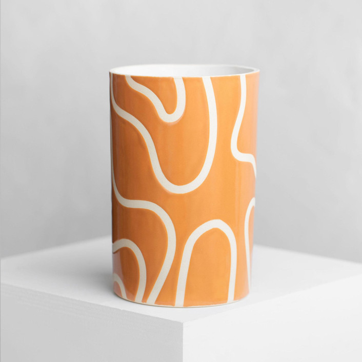 Wiggle Vase - Mustard Vases by Taylor Suchy | Minted