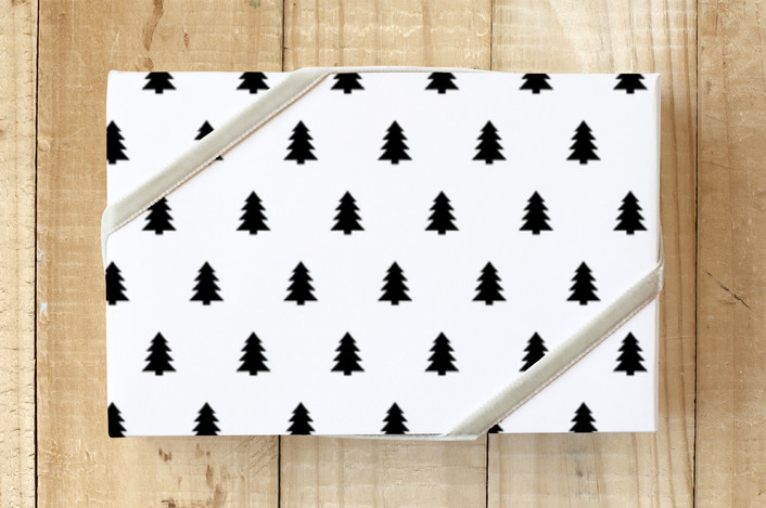 Geometric trees Wrapping Paper
