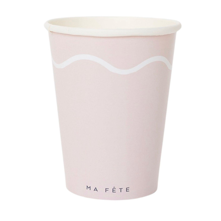 Signature Paper Cups, Pink & Mint (8) Wedding Drinkware by MA FÊTE | Minted