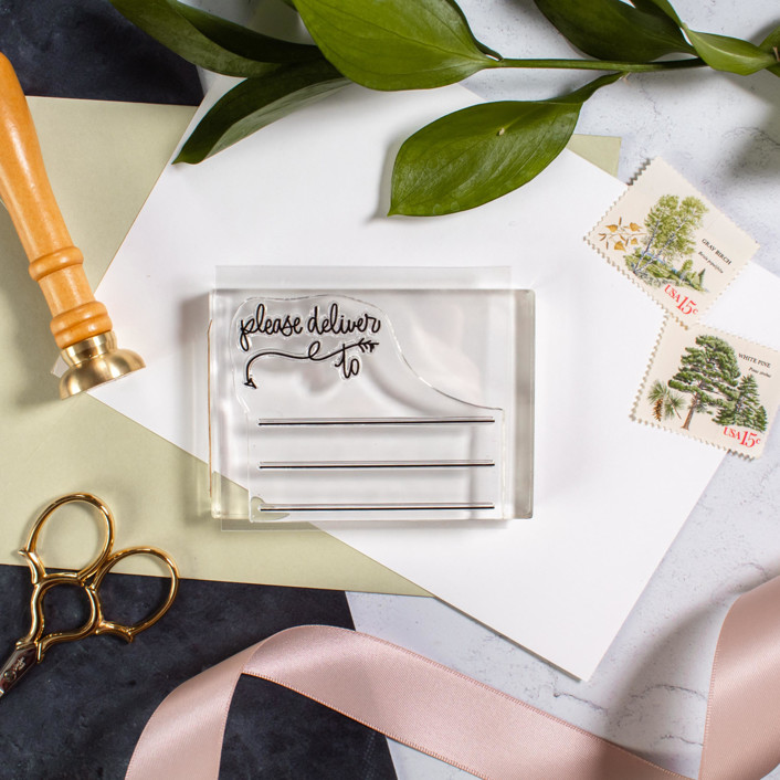 Please Deliver To Clear Stamp Stamps by Jennifer Montgomery | Minted