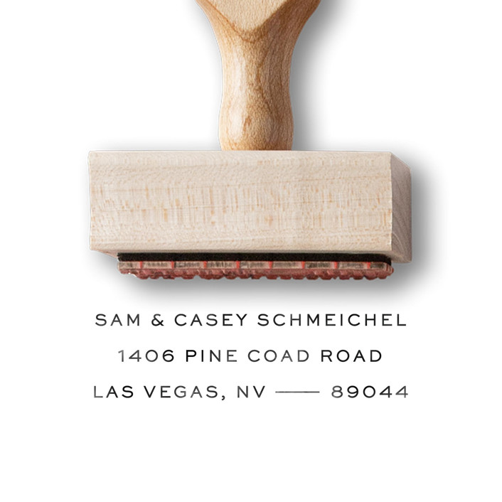 Custom Return Address Stamp | Classic & Simple Stamp | Wooden Rubber ...