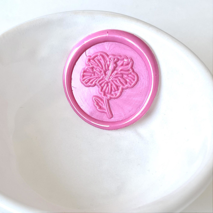 Hibiscus Wax Seal, Pack of 10, Customizable Color Wax Seals by Abby ...