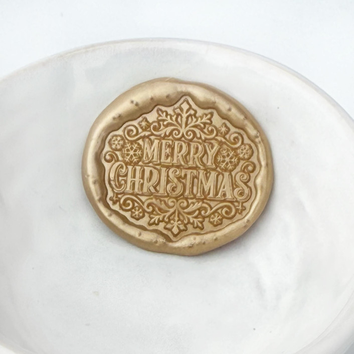 Merry Christmas Wax Seals, Pack of 10, Customizable Color Wax Seals by ...