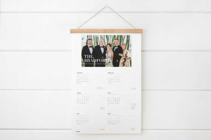 Simple Stack Hanging Bar Calendar by Jessica Williams | Minted