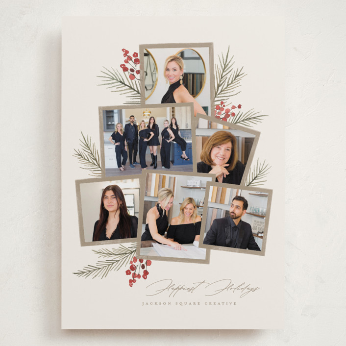 Pine + Sprig Grand Holiday Cards by Wildfield Paper Co | Minted