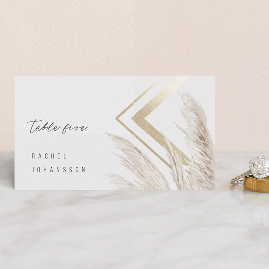 triangle arch Foil-Pressed Place Cards by Cass Loh | Minted