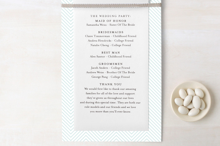 Charming Go Lightly Unique Wedding Programs by danielleb | Minted