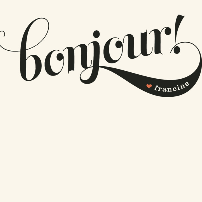 Bonjour! Personalized Stationery by Melanie Severin | Minted