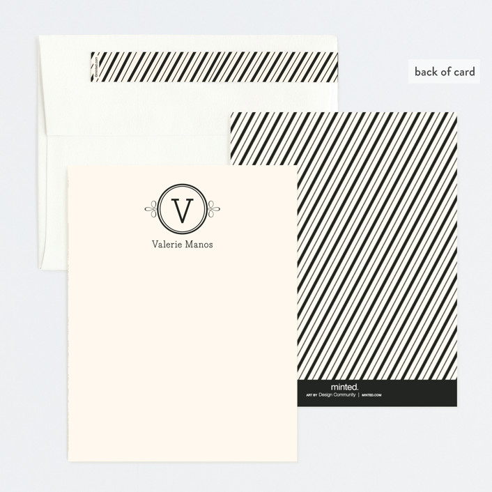 Classic Monogram Personalized Stationery by annie clark | Minted