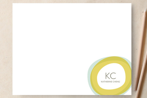 Two Circles Personalized Stationery | Quality Printables