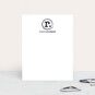 Distressed Monogram Personalized Stationery by wak designs | Minted