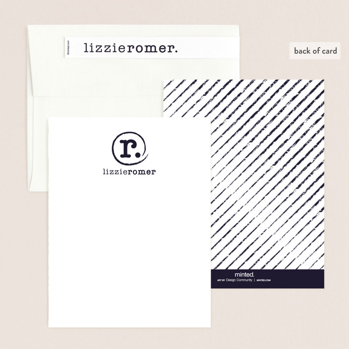 Distressed Monogram Personalized Stationery by wak designs | Minted