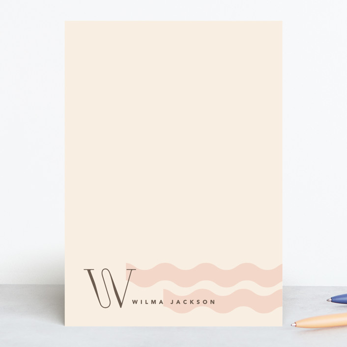 Curvy 5x7 Personalized Stationery by Creo Study | Minted