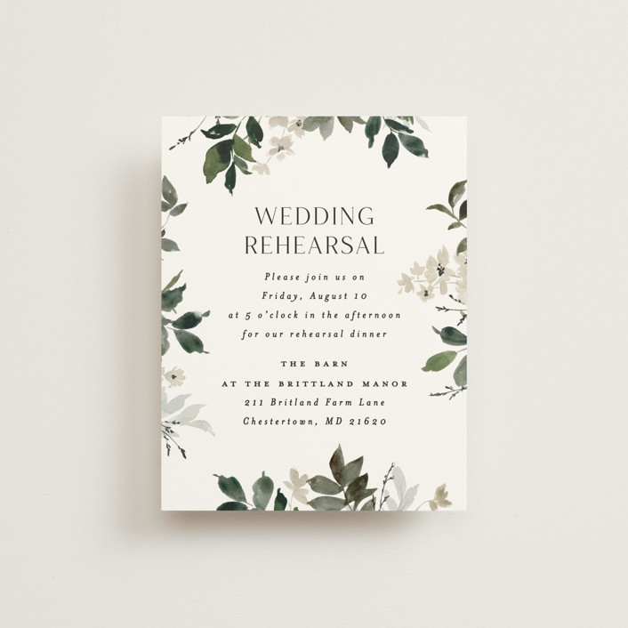 Grove Rehearsal Dinner Cards by Everett Paper Goods | Minted
