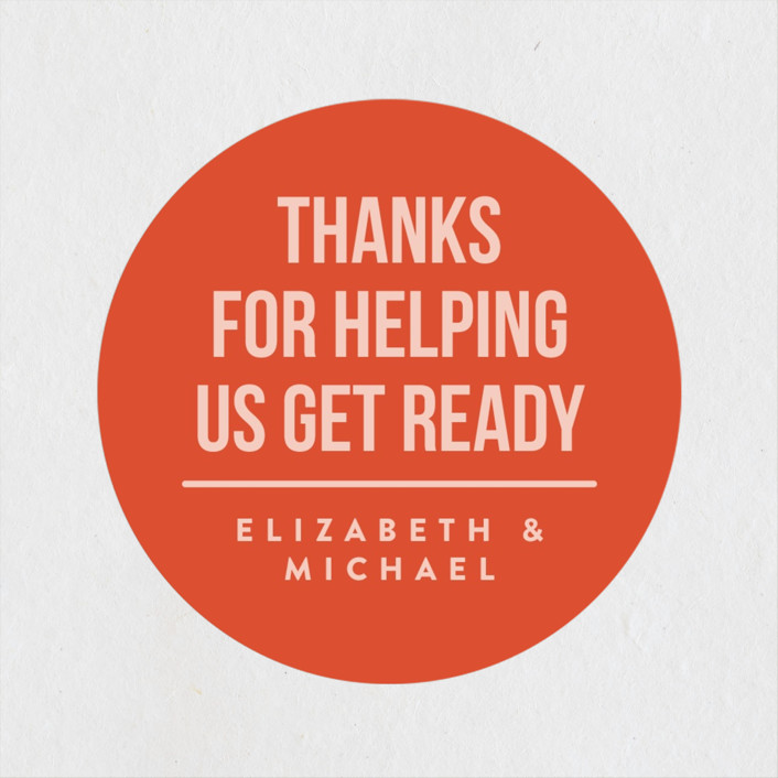 Get ready to get ready Rehearsal Dinner Favor Stickers by Heather ...