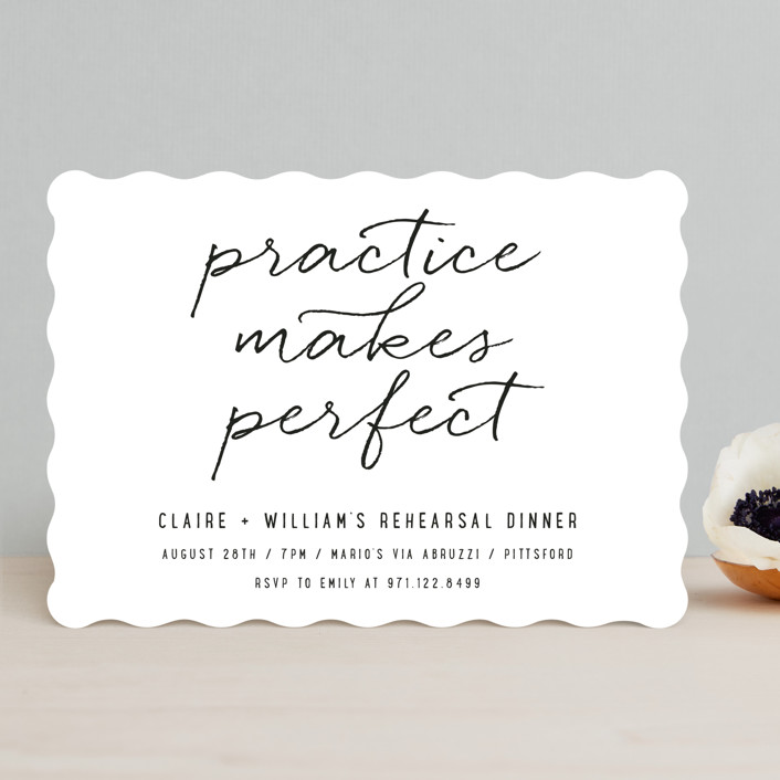 Perfect Practice Rehearsal Dinner Invitations by Up Up Creative | Minted