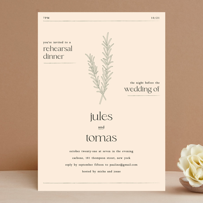 Artifact Rehearsal Dinner Invitations by Jennifer Lew | Minted