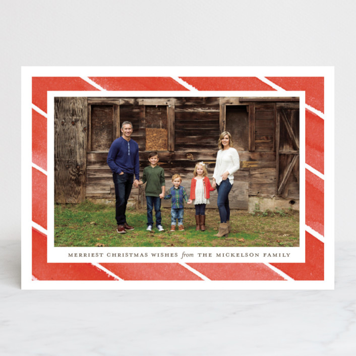Candy Stripes Christmas Photo Cards by Meagan Christensen | Minted