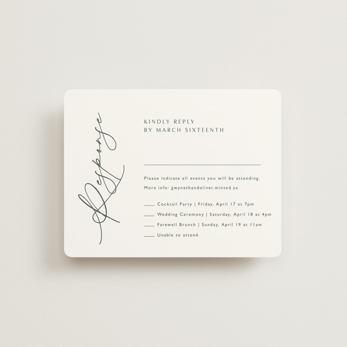 Flip Multi-Event RSVP Cards by Kelly Schmidt | Minted