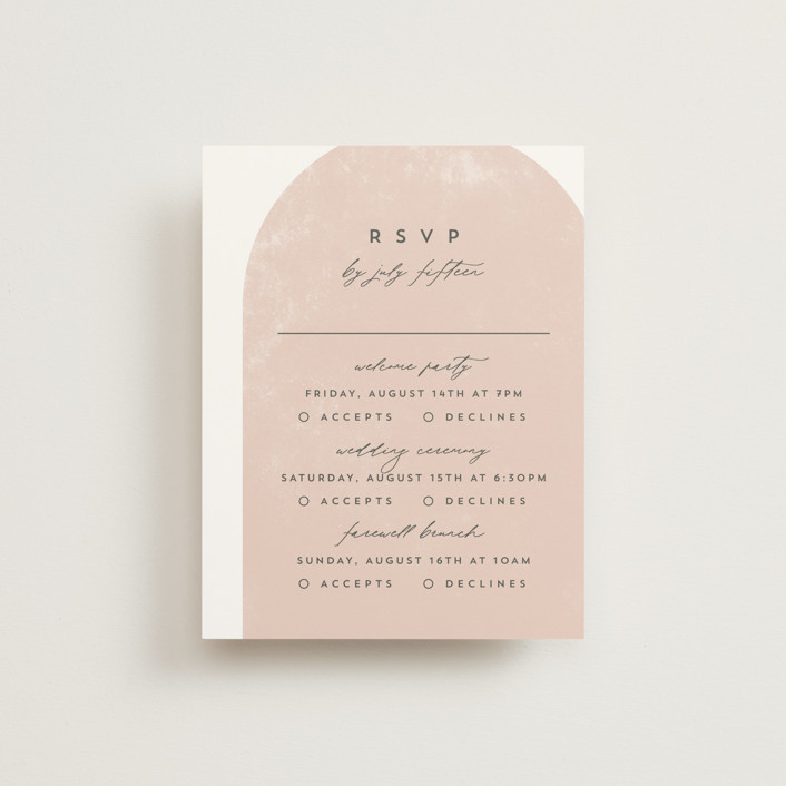 Arched Multi-Event RSVP Cards by Brianne Larsen | Minted