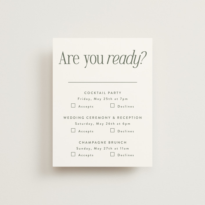 Highlights Multi-Event RSVP Cards by Jackie Crawford | Minted