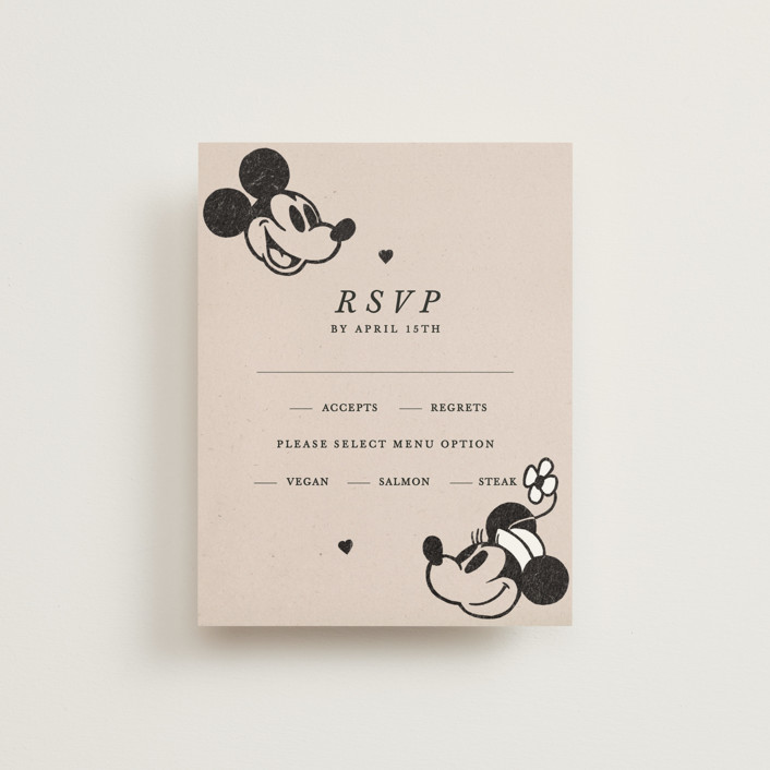 Disney's Retro Mickey Mouse and Minnie Mouse RSVP Cards by Sumak Studio ...