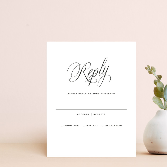 Stacked Script RSVP Cards by Olivia Kanaley Inman | Minted