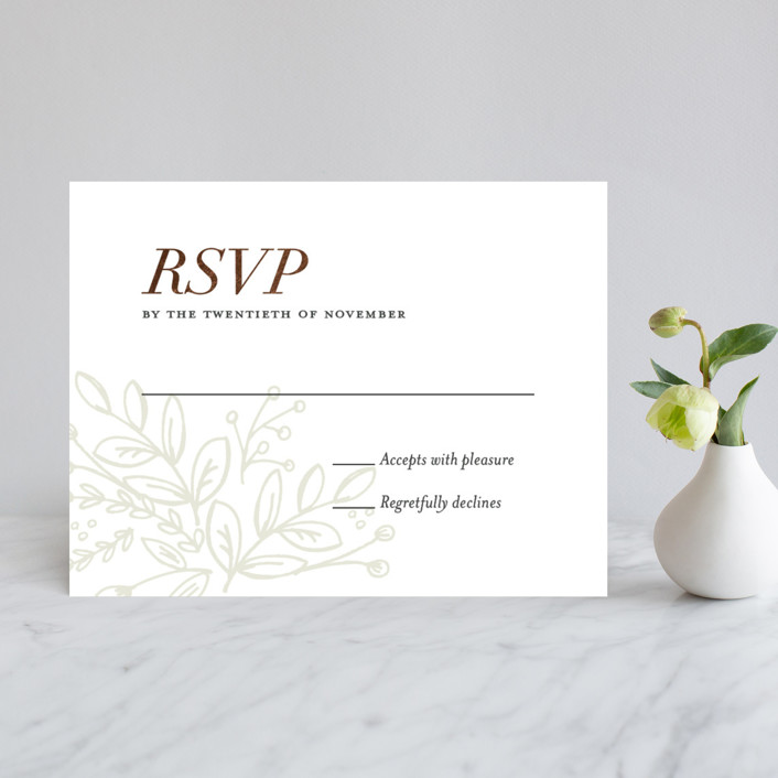 Graceful Foil-Pressed RSVP Cards by Jessica Williams | Minted