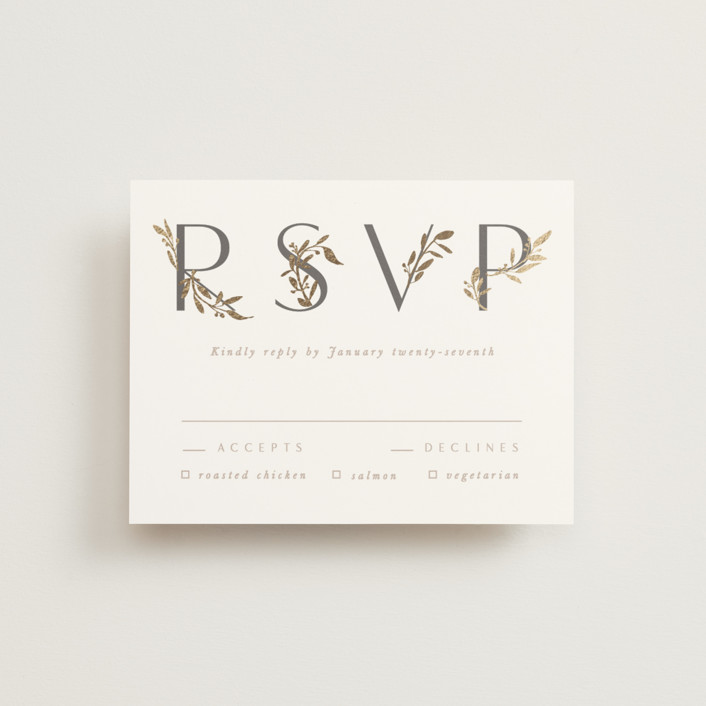Love and Marriage Foil-Pressed RSVP Cards by Creo Study | Minted