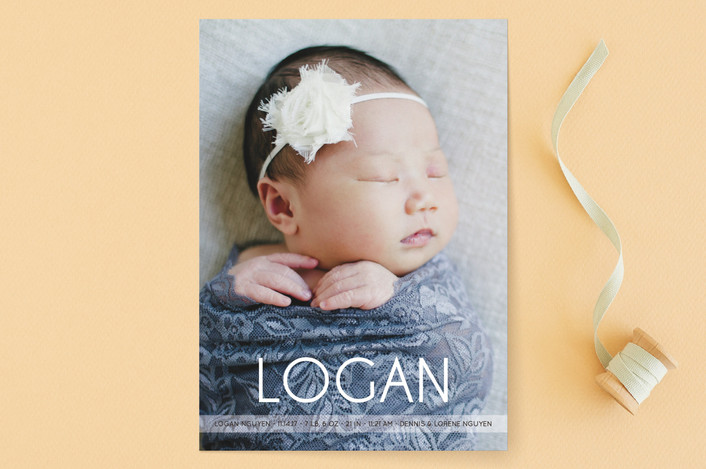 Big Baby Name Birth Announcements by Erin Deegan | Minted