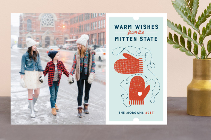 Mitten State Holiday Photo Cards by Snow and Ivy | Minted