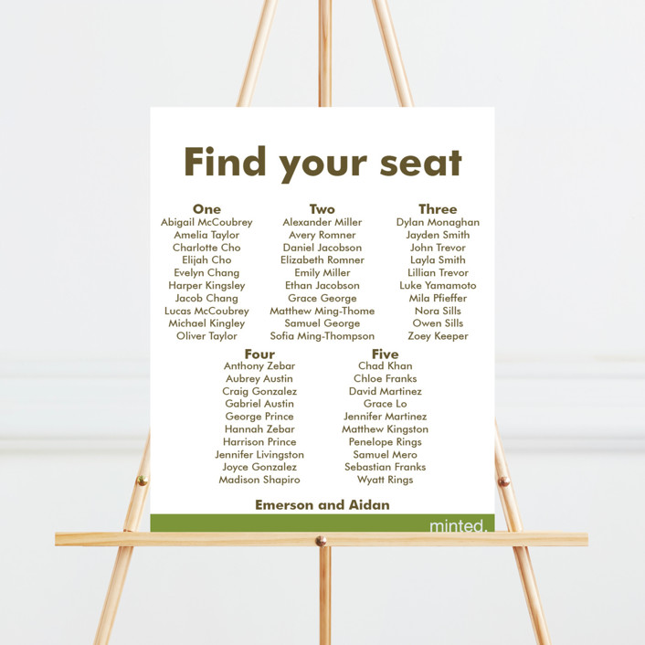 Portrait Custom Seating Chart by Minted Custom | Minted