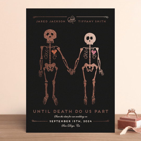 Until Death Foil-Pressed Save The Date Cards by Katie Zimpel | Minted