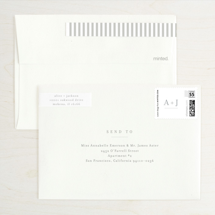 Stacked Portraits Foil-Pressed Save The Date Cards by Baumbirdy | Minted