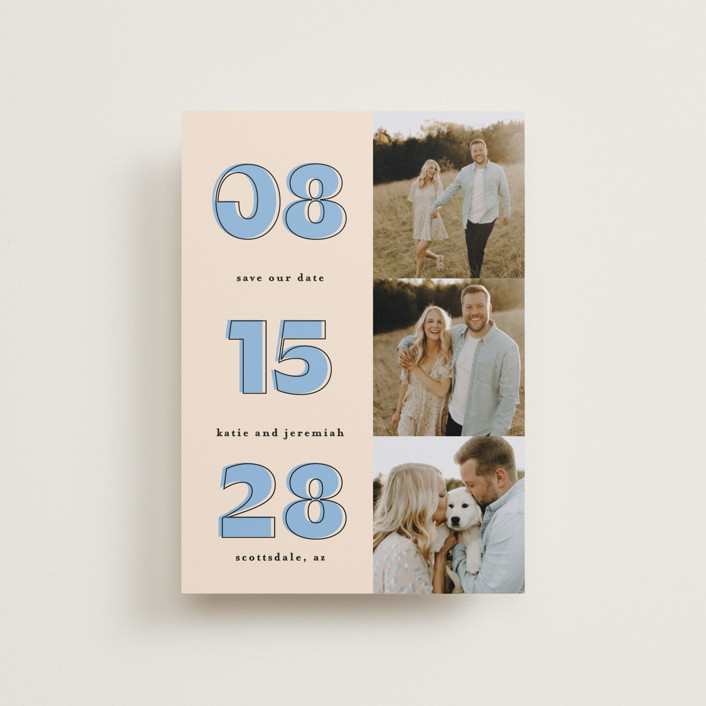 Outlined Date Save the Date Petite Cards by Leah Ragain | Minted