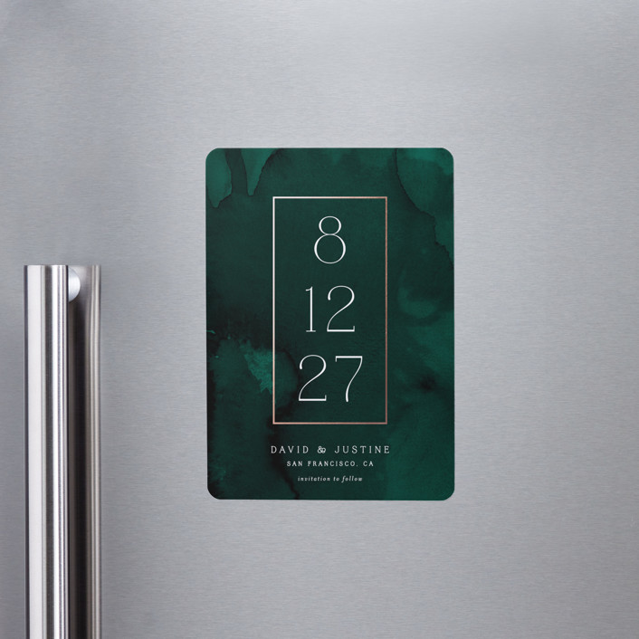 Modernized Foil-Pressed Save the Date Magnets by Kerry Doyle | Minted