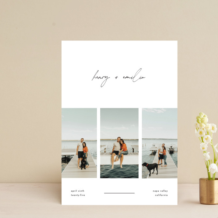 Three Save The Date Postcards by Blustery August | Minted