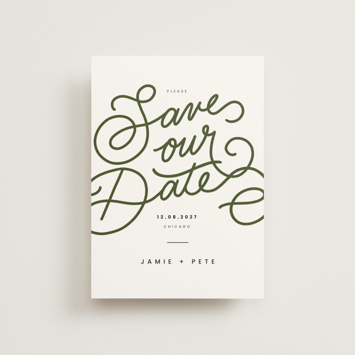 Easy Lettering Save The Date Postcards by Adelyn T. | Minted