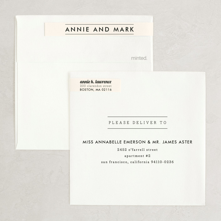 The Square Type Save The Date Cards by Design Lotus | Minted