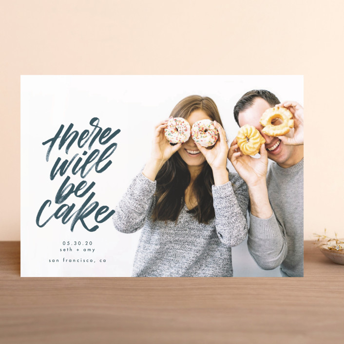 There Will Be Cake Save The Date Cards by Erin L. Wilson | Minted