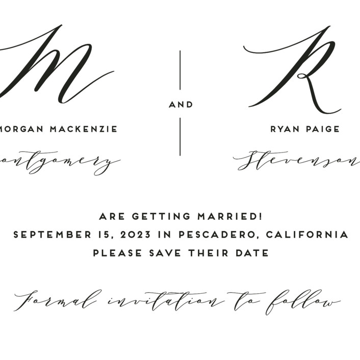 Elegant Monogram Save The Date Cards by Simona Camp | Minted