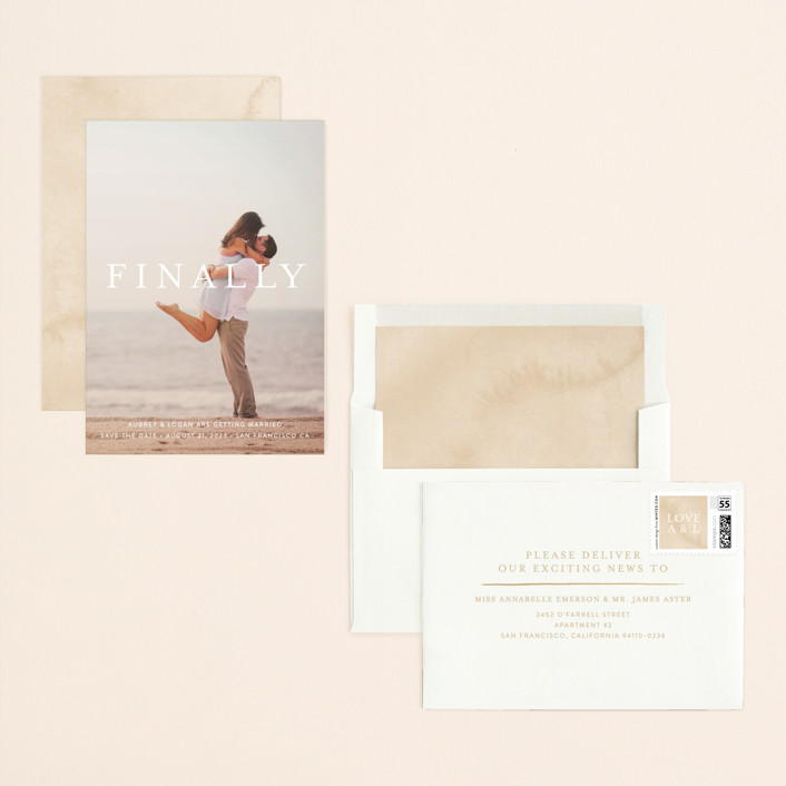 Its Finally Time Save The Date Cards by Liz Conley | Minted