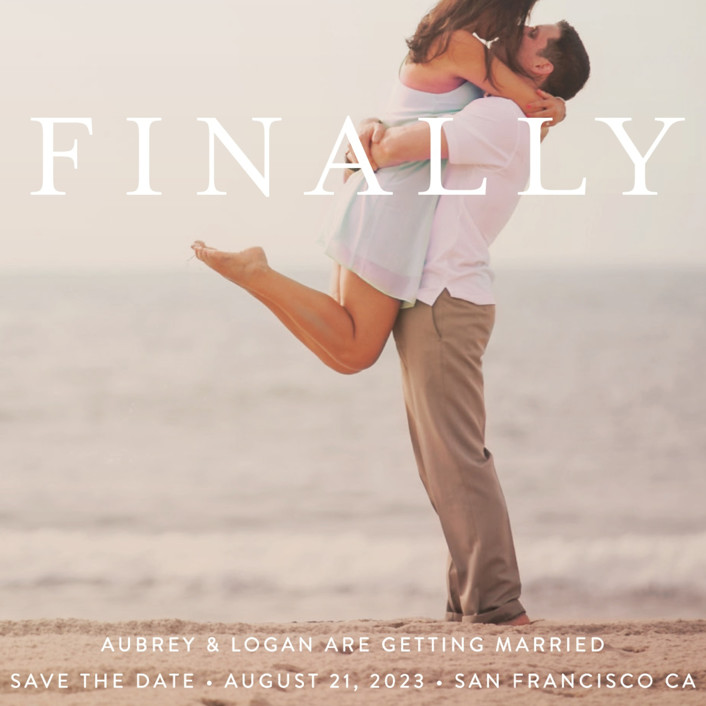 Its Finally Time Save The Date Cards by Liz Conley | Minted