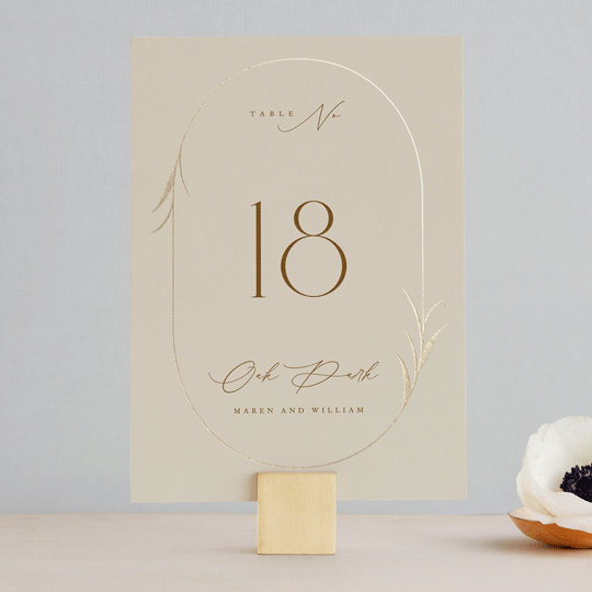 Cercle Foil-Pressed Wedding Table Numbers by Robert and Stella | Minted