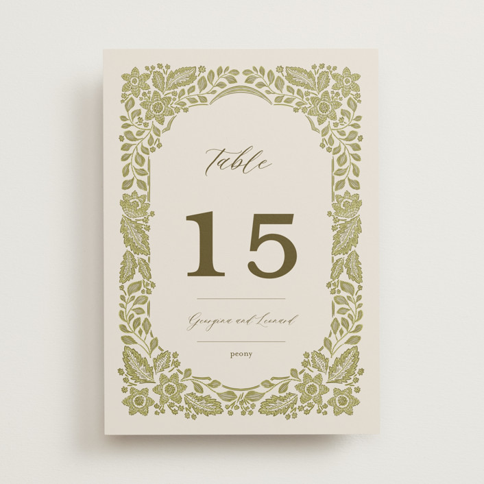 Embroidered Table Numbers by Jen Owens | Minted