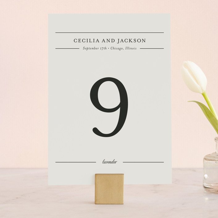 Chic Gala Wedding Table Numbers by Kimberly FitzSimons | Minted