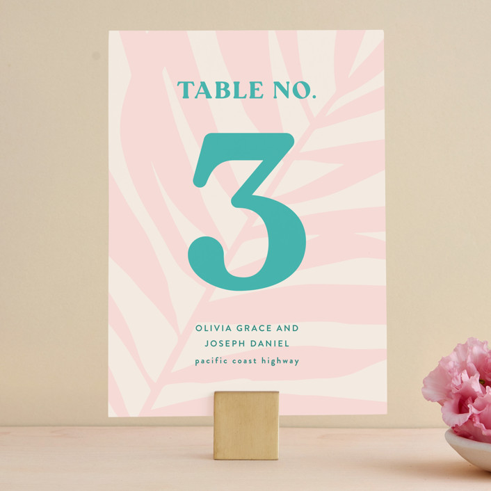 The Palm Table Numbers by Pixel and Hank | Minted