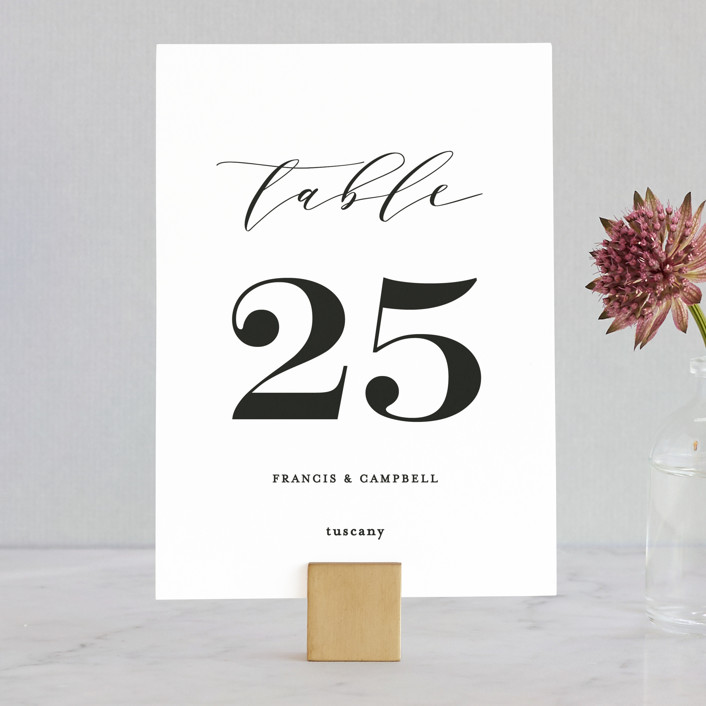 Simple Elegance Table Numbers by Phrosné | Minted