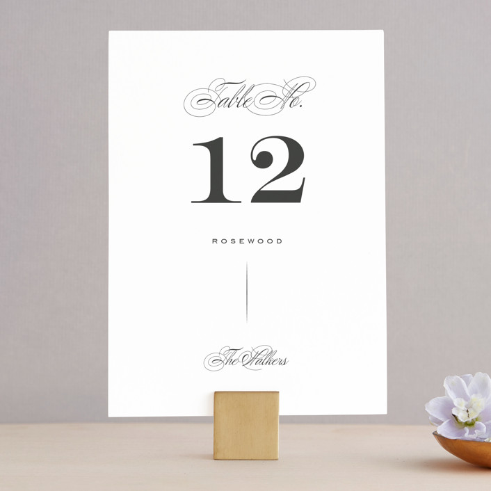 Vow Table Numbers by Leah Bisch | Minted