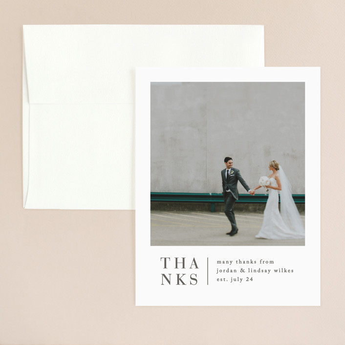 Stacked date Wedding Thank You Cards by Amy Kross | Minted